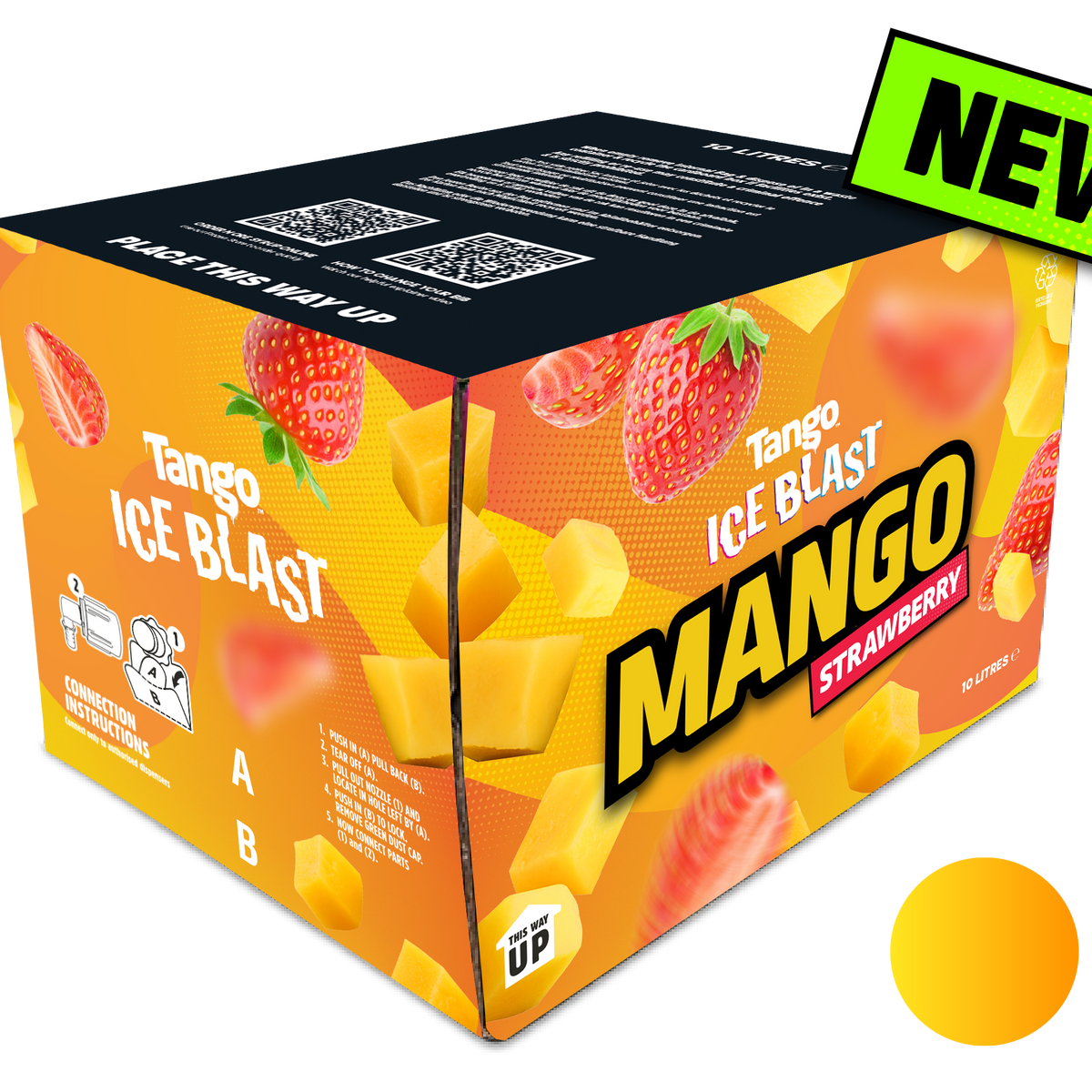 Tango Ice Blast No Sugar Mango Strawberry Flavour Premix 1x10L Bag-in ...